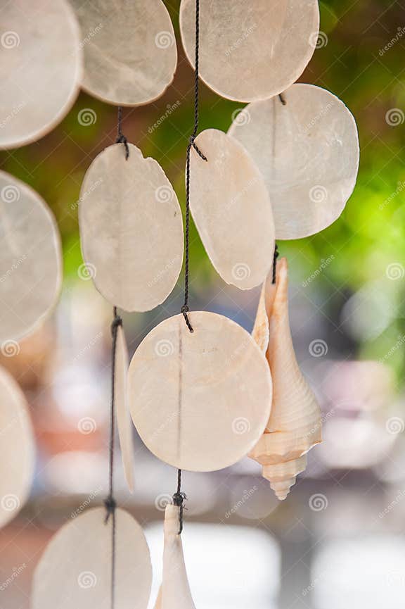 Handmade Hanging Shell Decor Wind Curtain Stock Photo - Image of shell ...