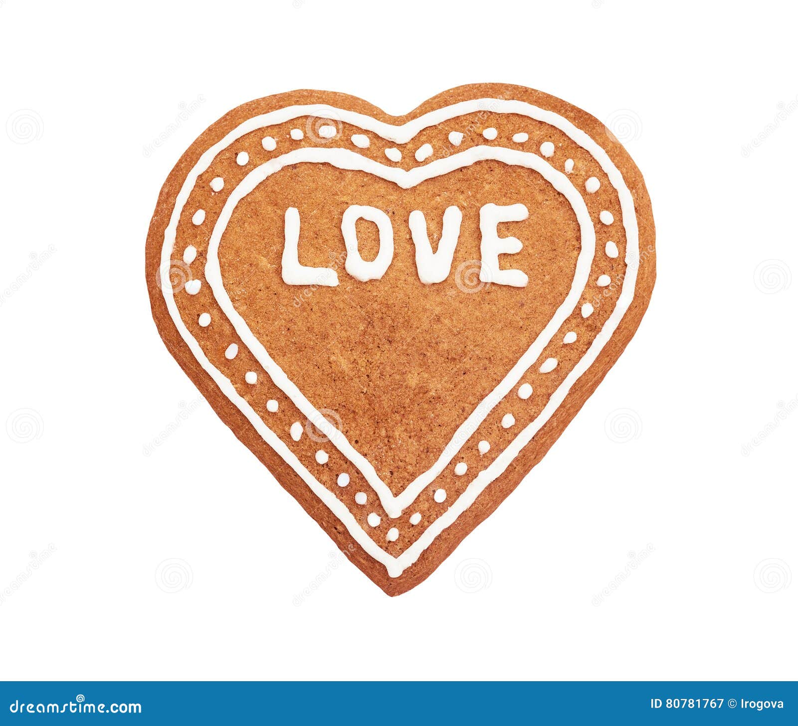Handmade Heart Shaped Gingerbread Stock Image - Image of letter ...