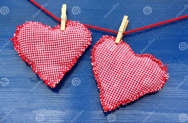 Handmade Hearts stock image. Image of handmade, sewn - 18144253