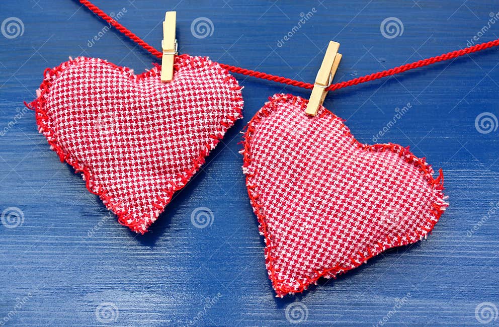 Handmade Hearts stock image. Image of handmade, sewn - 18144253
