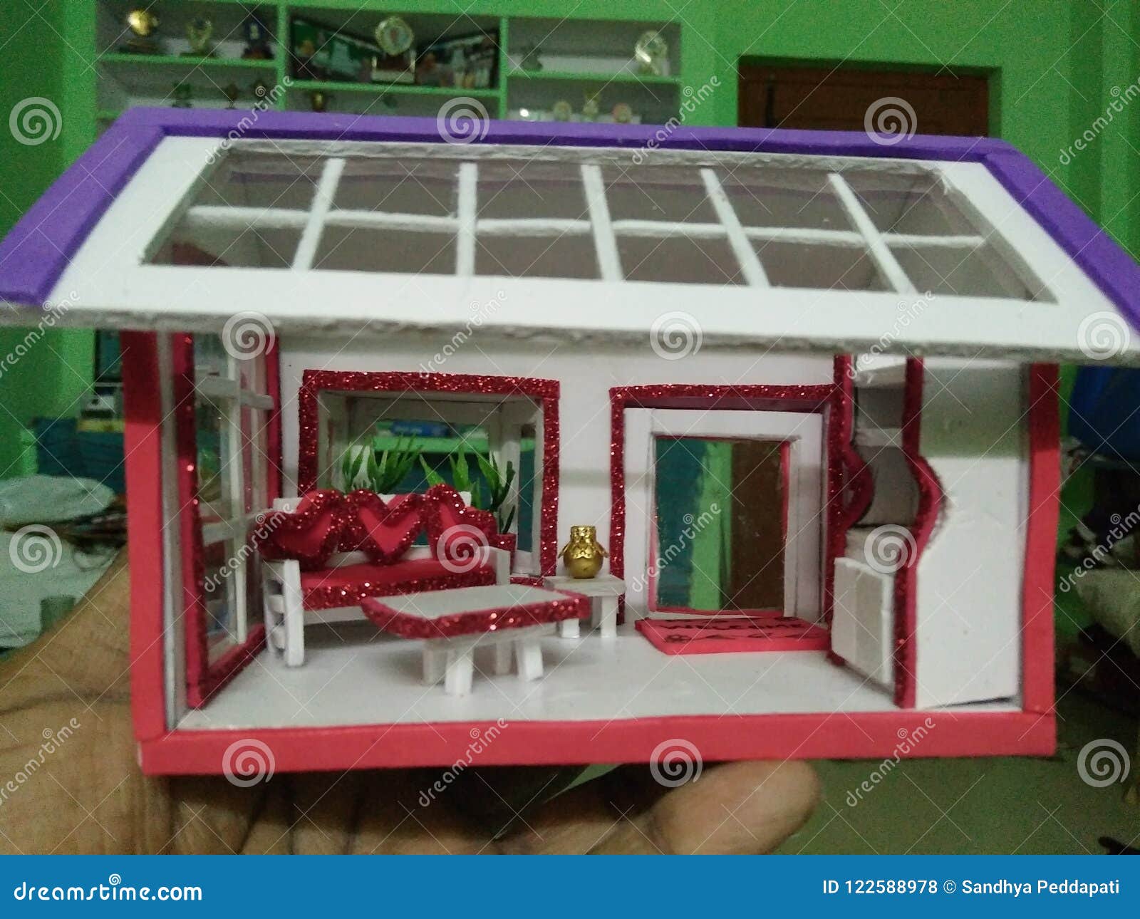 Handmade house stock photo. Image of craft, house, miniature - 122588978