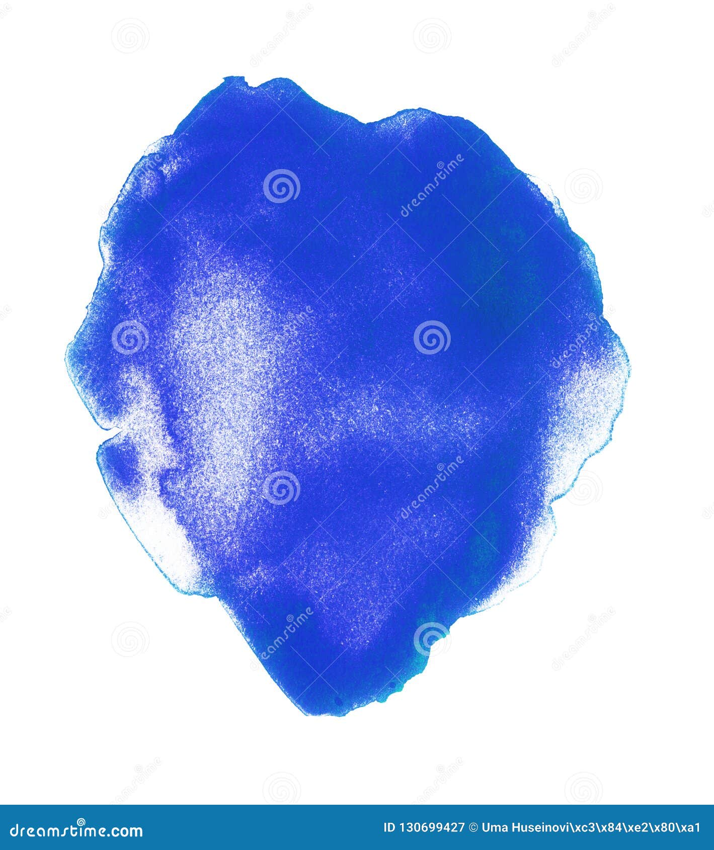 Big Blob of Blue Watercolor Stock Illustration - Illustration of ...