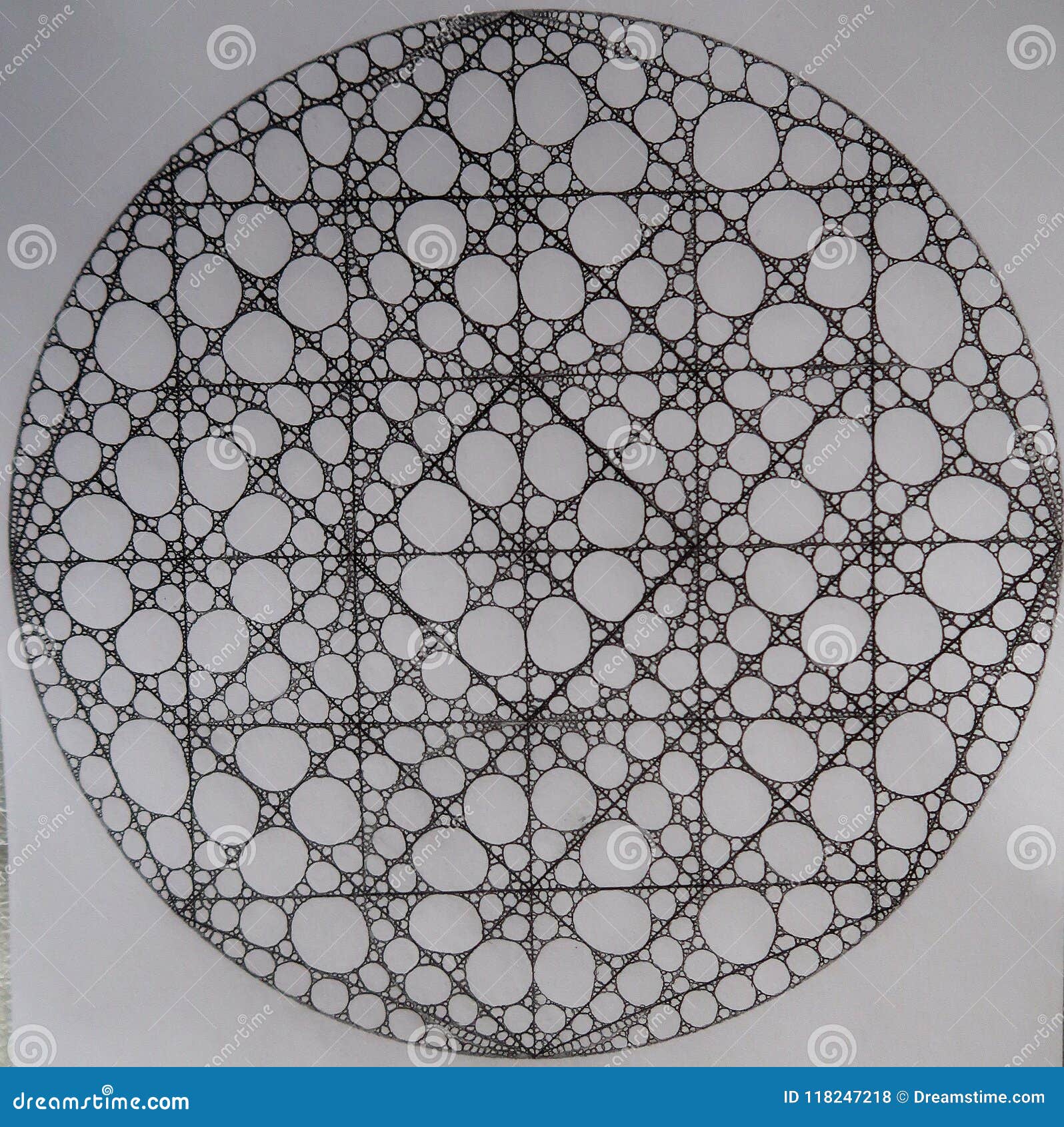 Circles Made of Circles and Ellipses Stock Illustration - Illustration ...