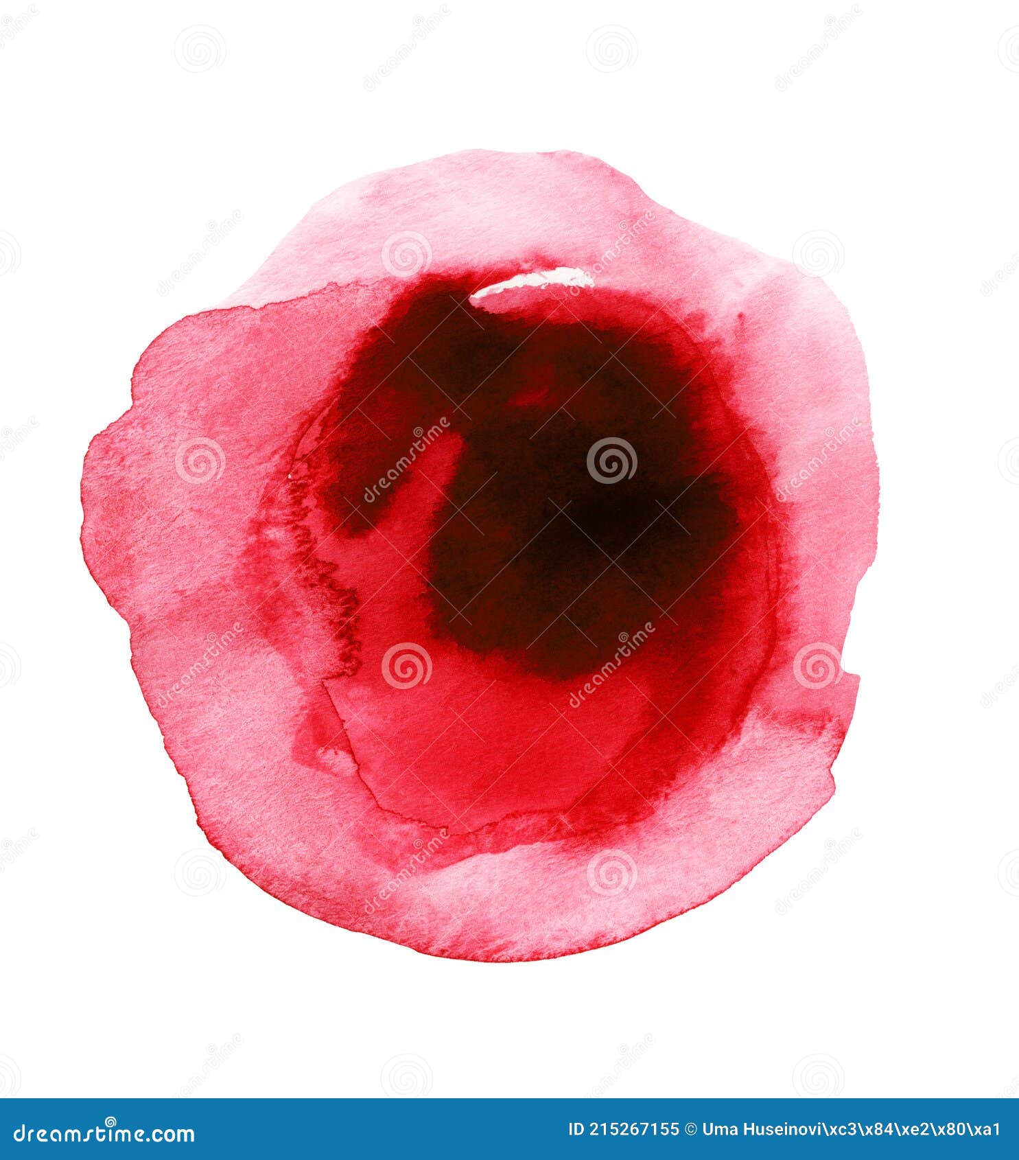 A Blob of Red Watercolor stock illustration. Illustration of color ...