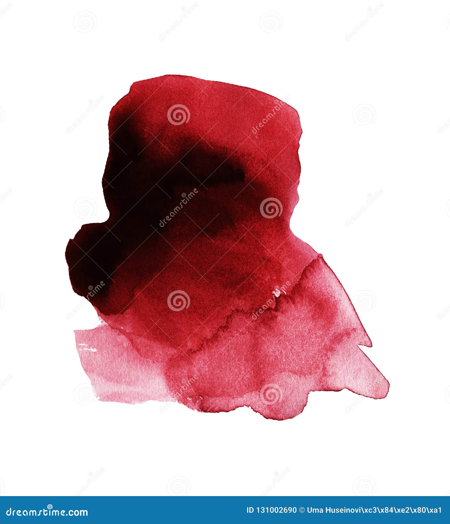 Magical Splash of Dark Red Watercolor Stock Illustration - Illustration ...