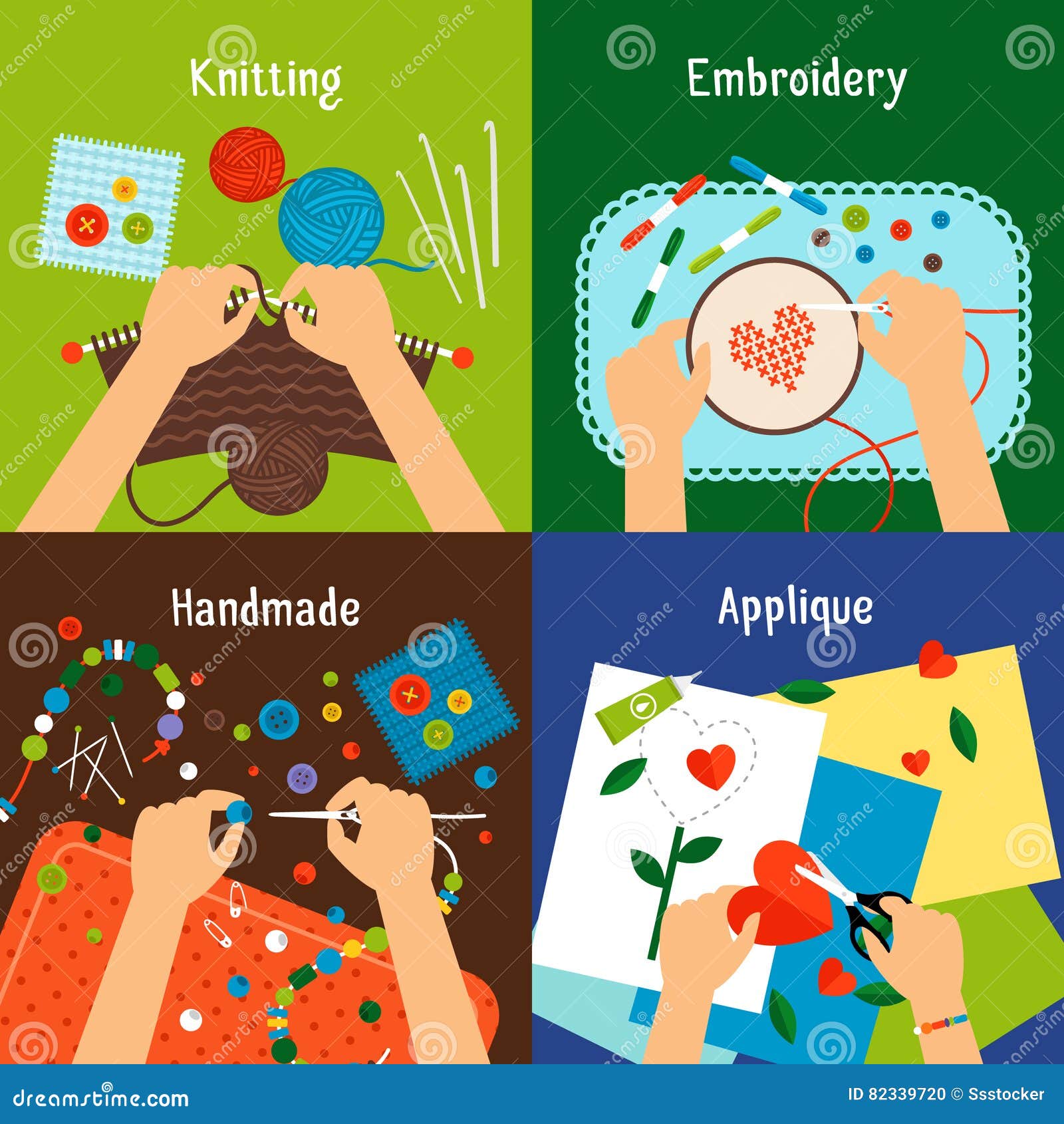 Handmade illustration set stock vector. Illustration of handmade - 82339720