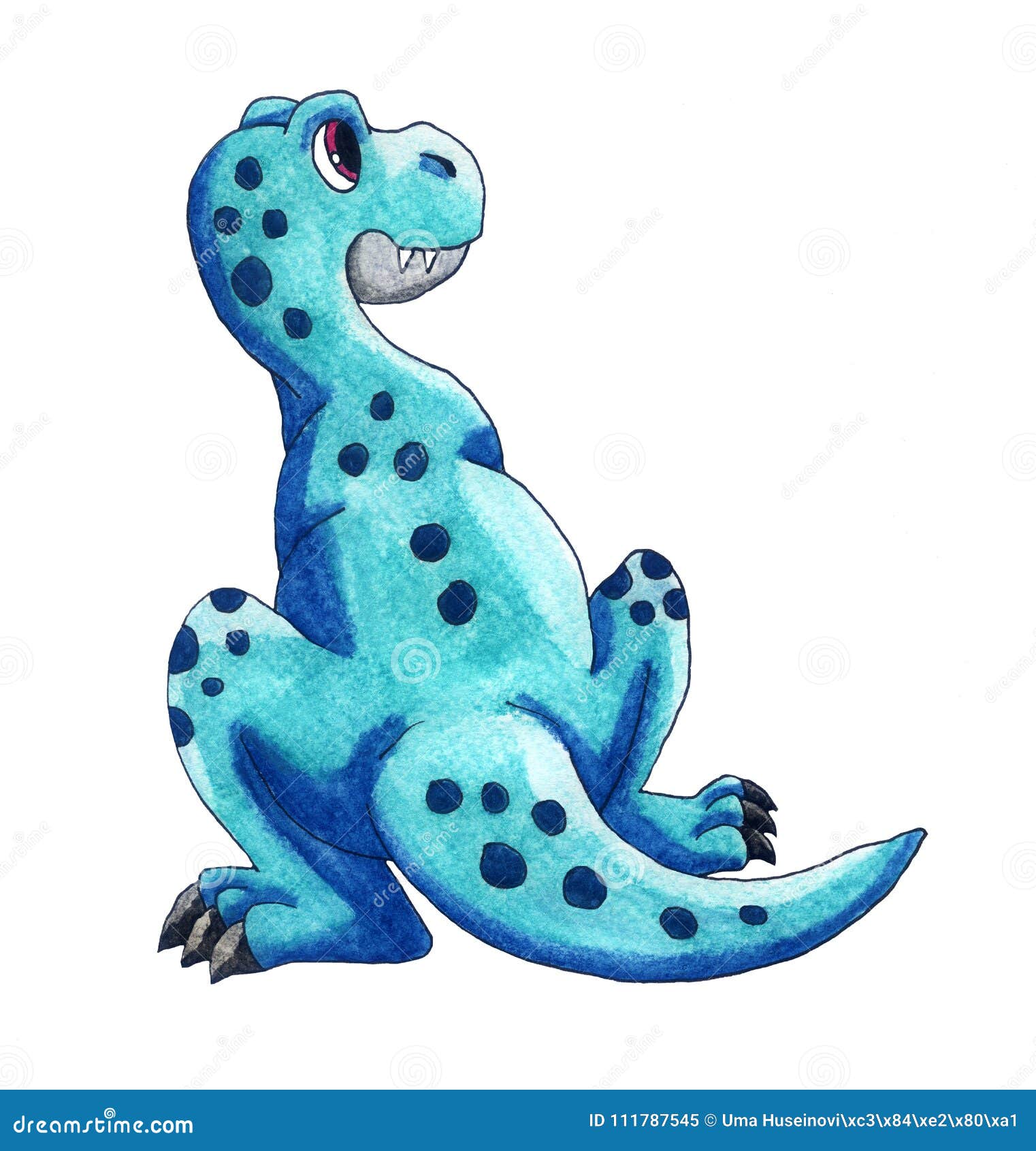 Curious Blue T Rex stock illustration. Illustration of creature - 111787545