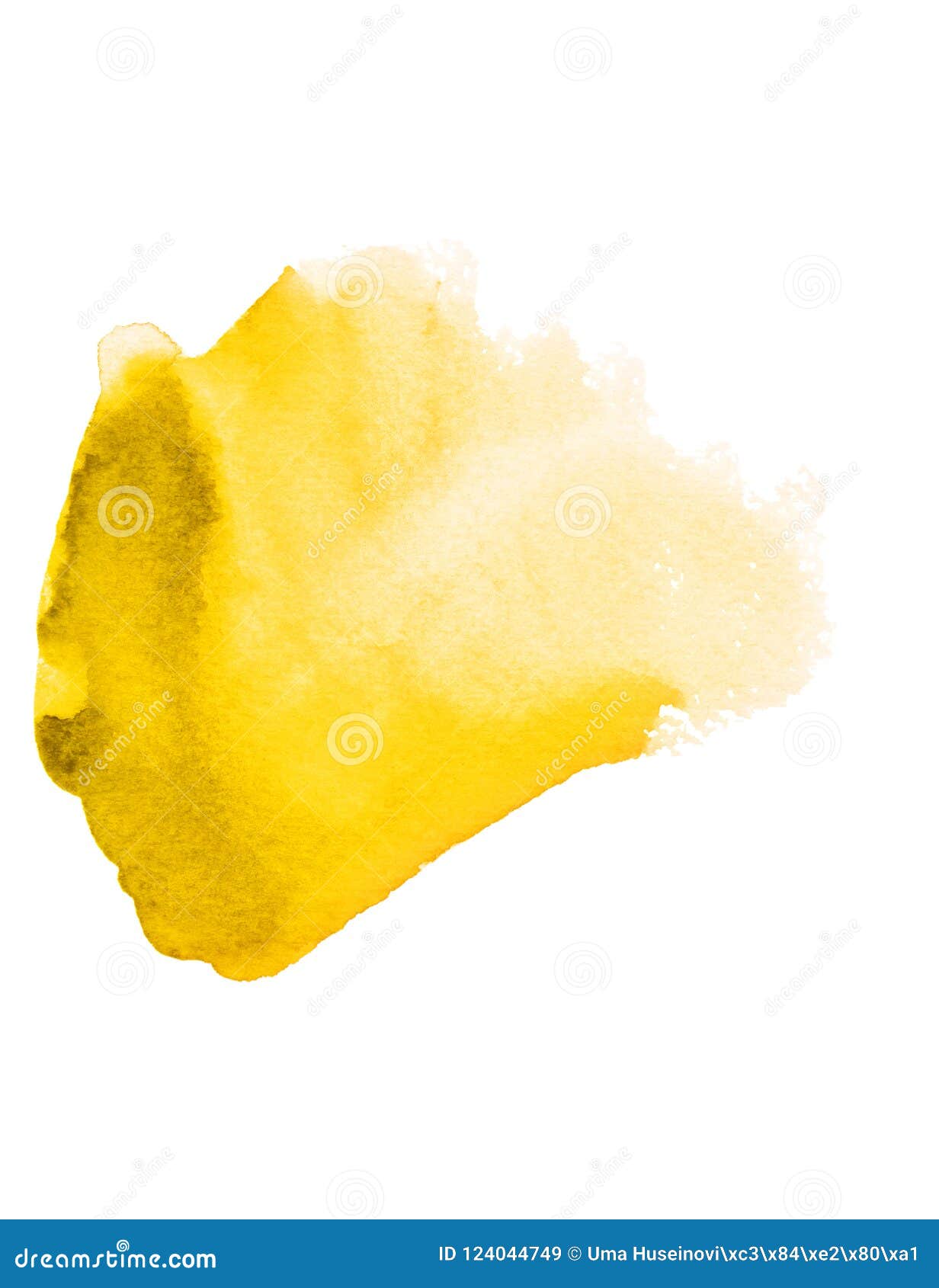 Splash of Yellow Watercolor Stock Illustration - Illustration of paint ...