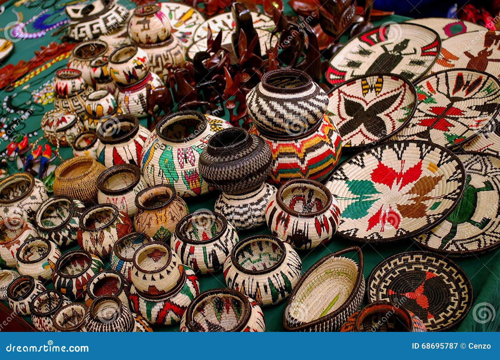 Handmade items of panama stock image. Image of tropical - 68695787