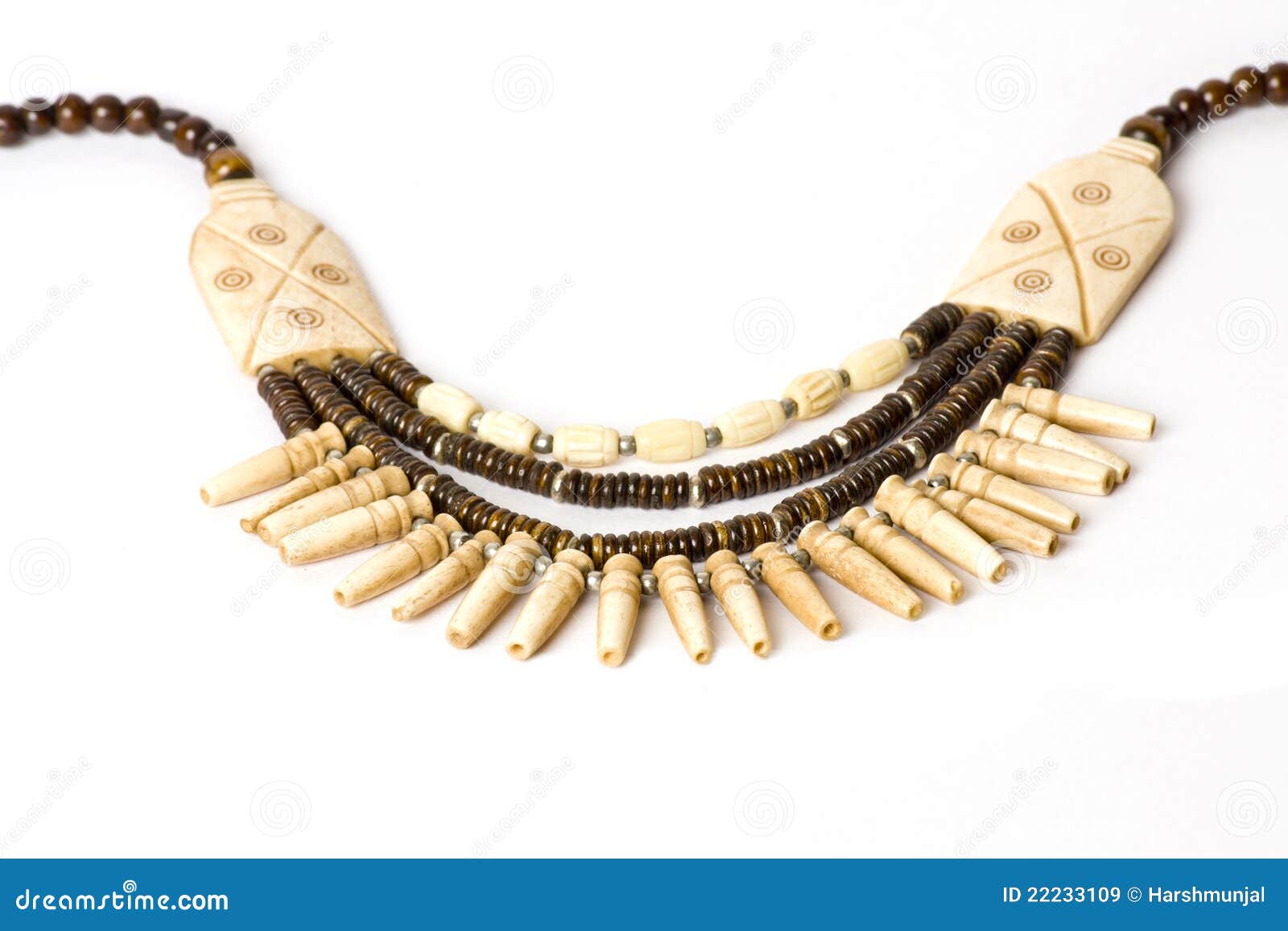 Handmade Ivory and Bead Necklace Stock Image - Image of accessory ...