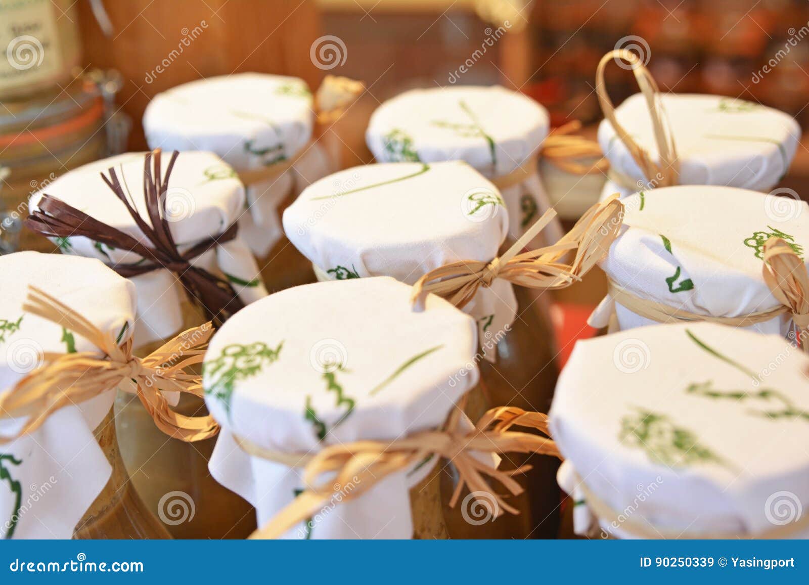 Handmade Jam with a Original Cover Stock Image - Image of canned, honey ...