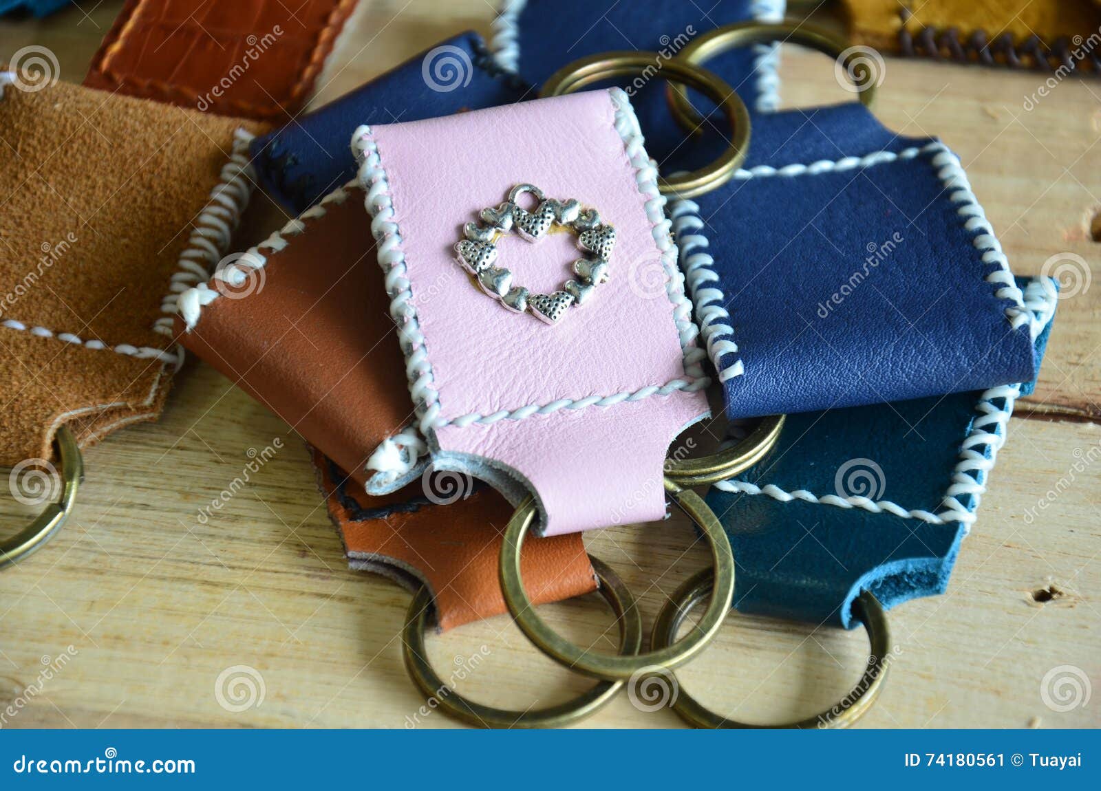 Handmade Key Ring Made from Leather Stock Image - Image of design ...