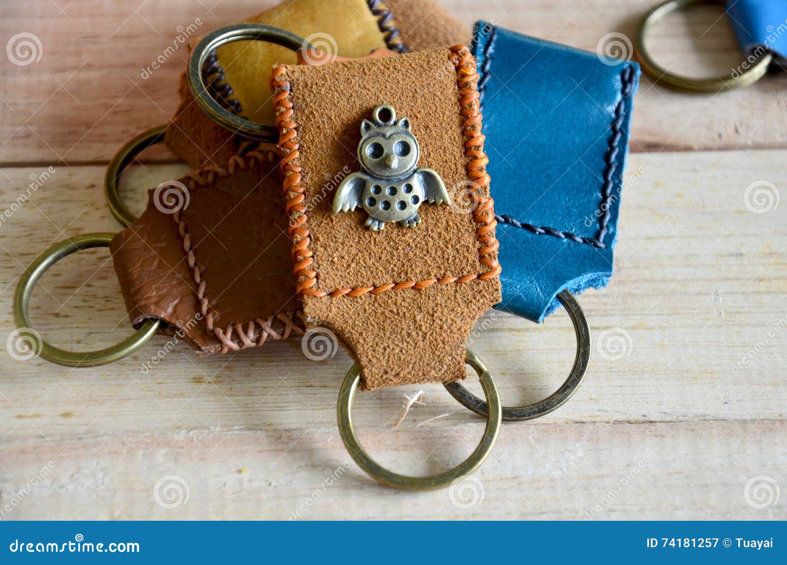 Handmade Key Ring Made from Leather Stock Image - Image of craft, gift ...