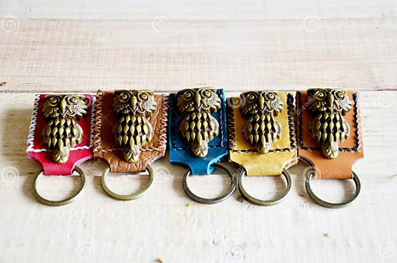 Handmade Key Ring Made from Leather Stock Image - Image of beautiful ...