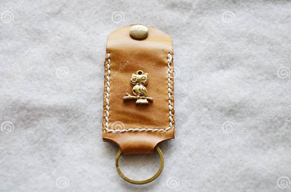 Handmade Key Ring and Small Bag Stock Photo - Image of collar ...