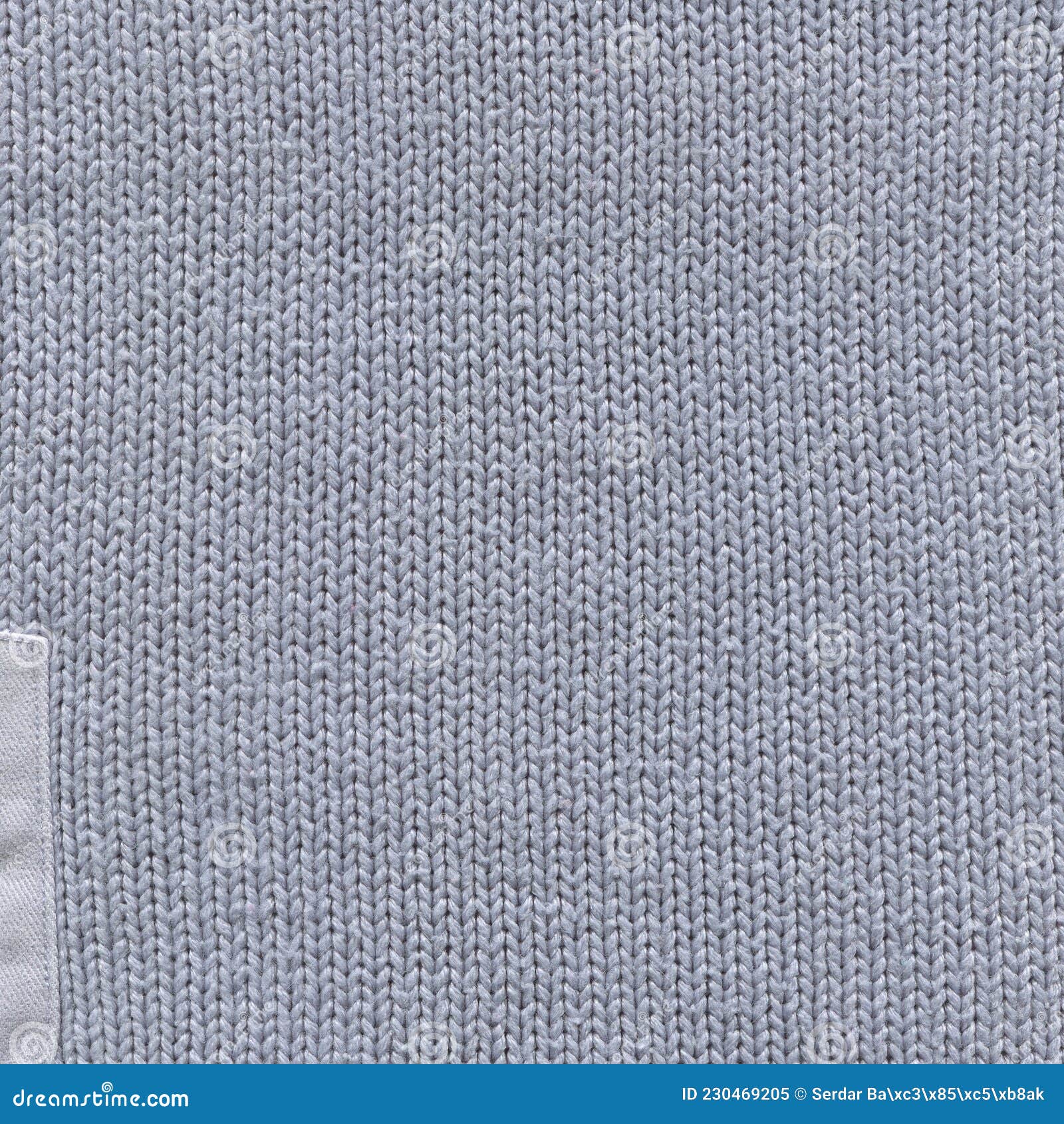 Handmade Knitted Fabric Blue Wool Background Texture Stock Image ...