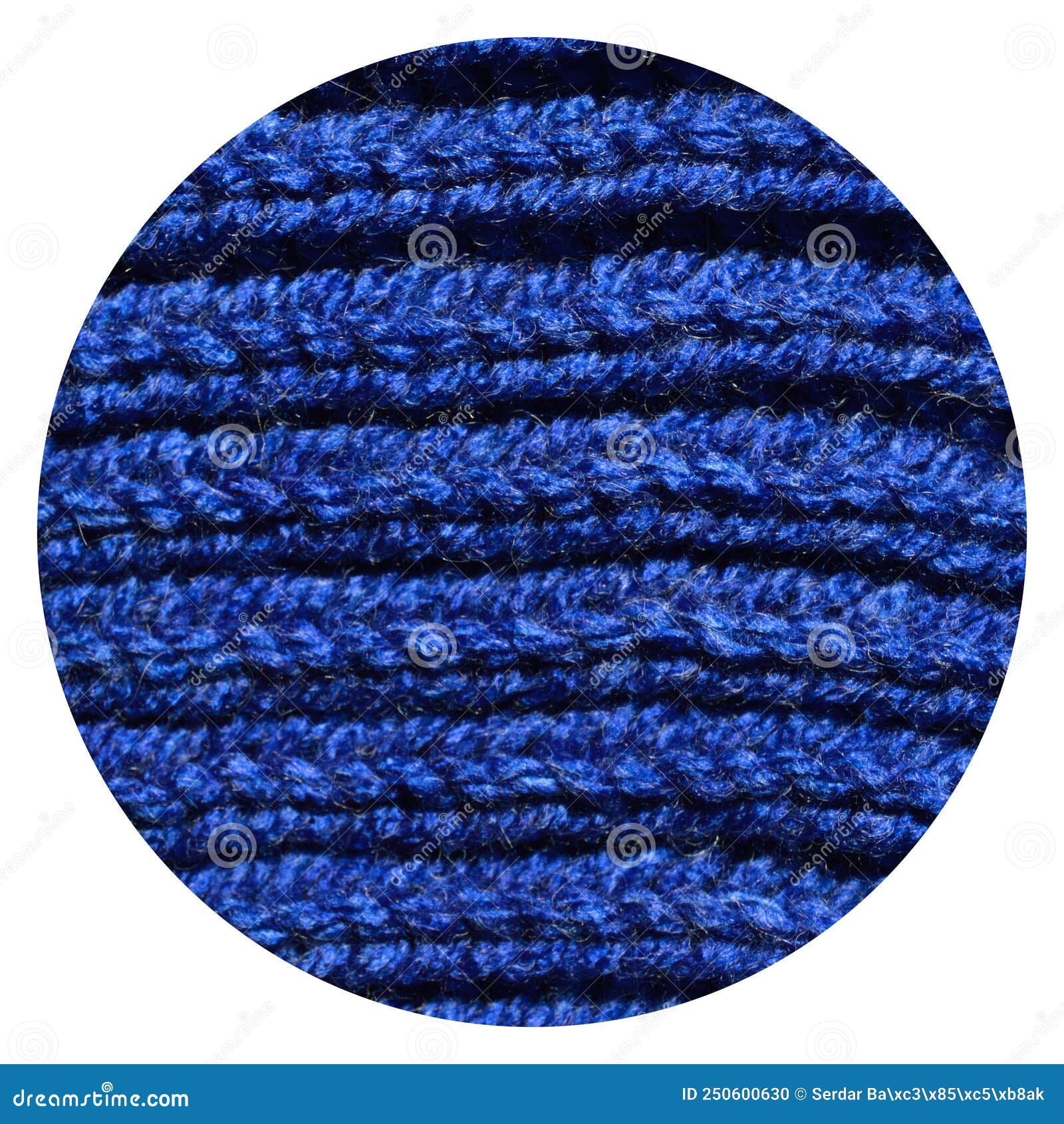 Handmade Knitted Fabric Blue Wool Background Texture Stock Photo ...