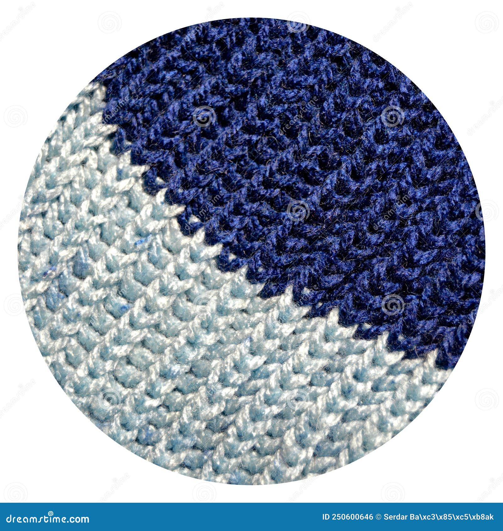 Handmade Knitted Fabric Blue Wool Background Texture Stock Photo ...