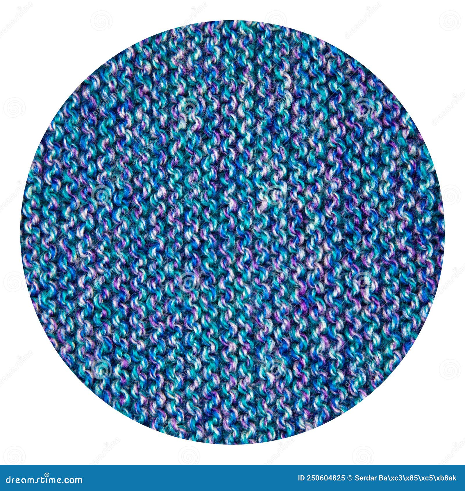 Handmade Knitted Fabric Blue Wool Background Texture Stock Image ...