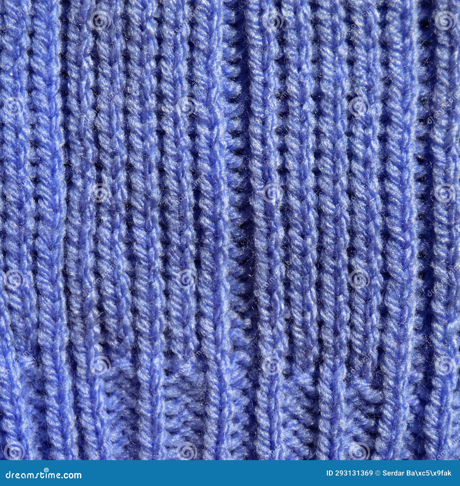 Handmade Knitted Fabric Blue Wool Background Texture Stock Image ...