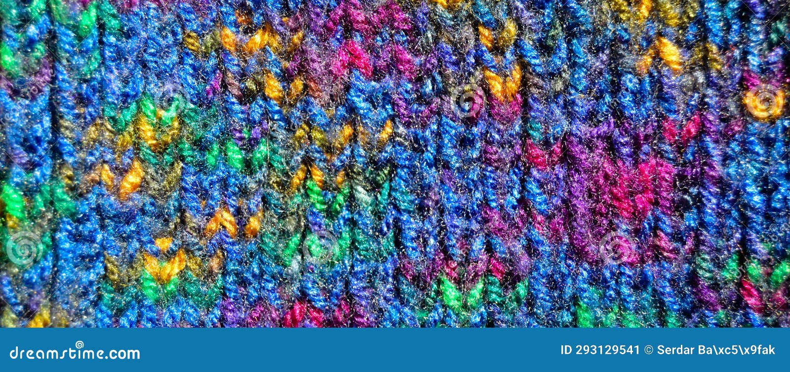 Handmade Knitted Fabric Colored Wool Background Texture Stock Image ...