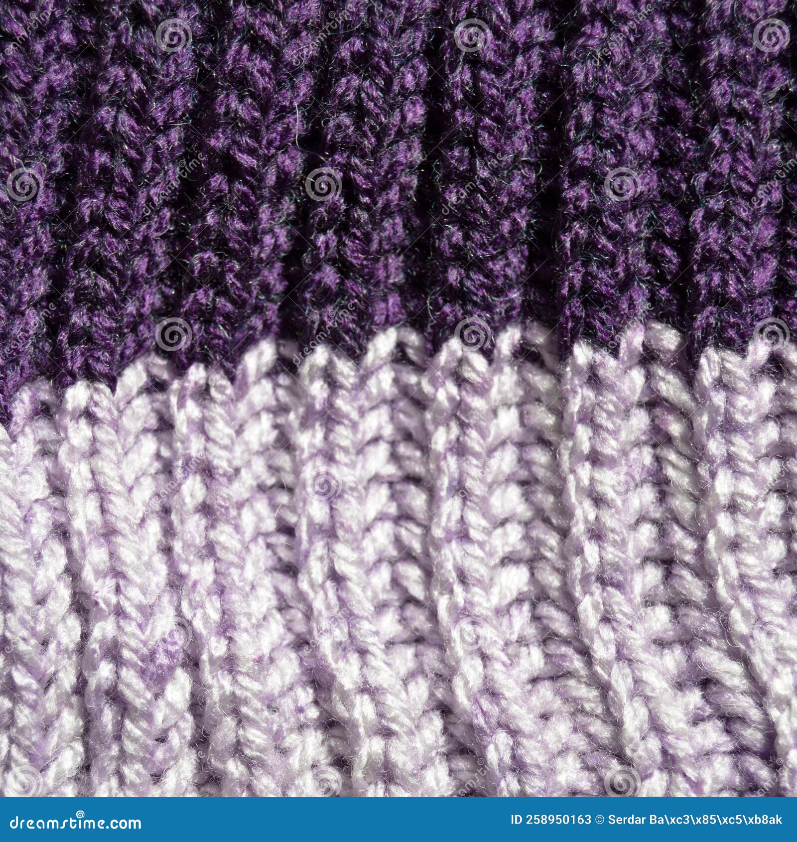 Handmade Knitted Fabric Dark Blue and White Wool Background Texture ...