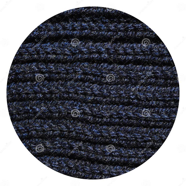 Handmade Knitted Fabric Dark Blue Wool Background Texture Stock Image ...