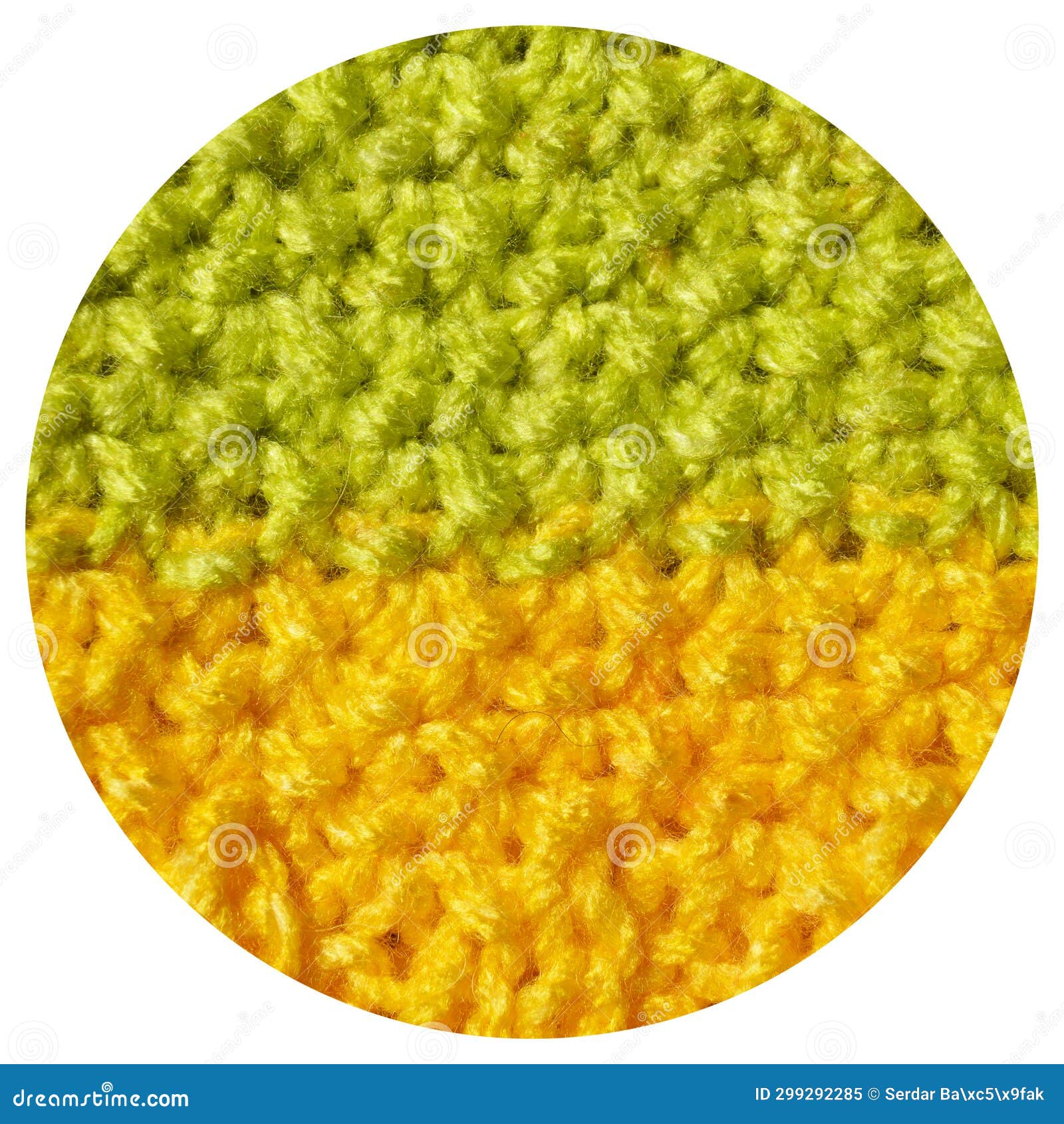 Handmade Knitted Fabric Green and Yellow Wool Background Texture Stock ...