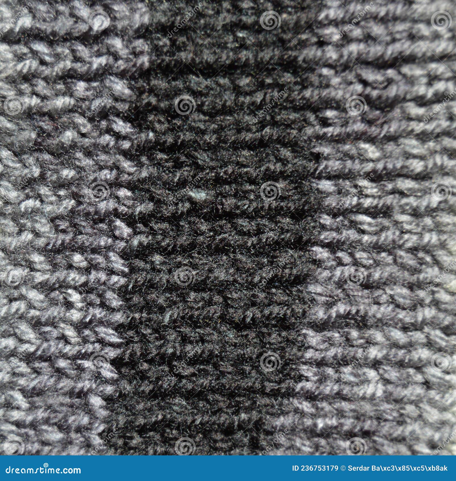 Handmade Knitted Fabric Grey Wool Background Texture Stock Image ...