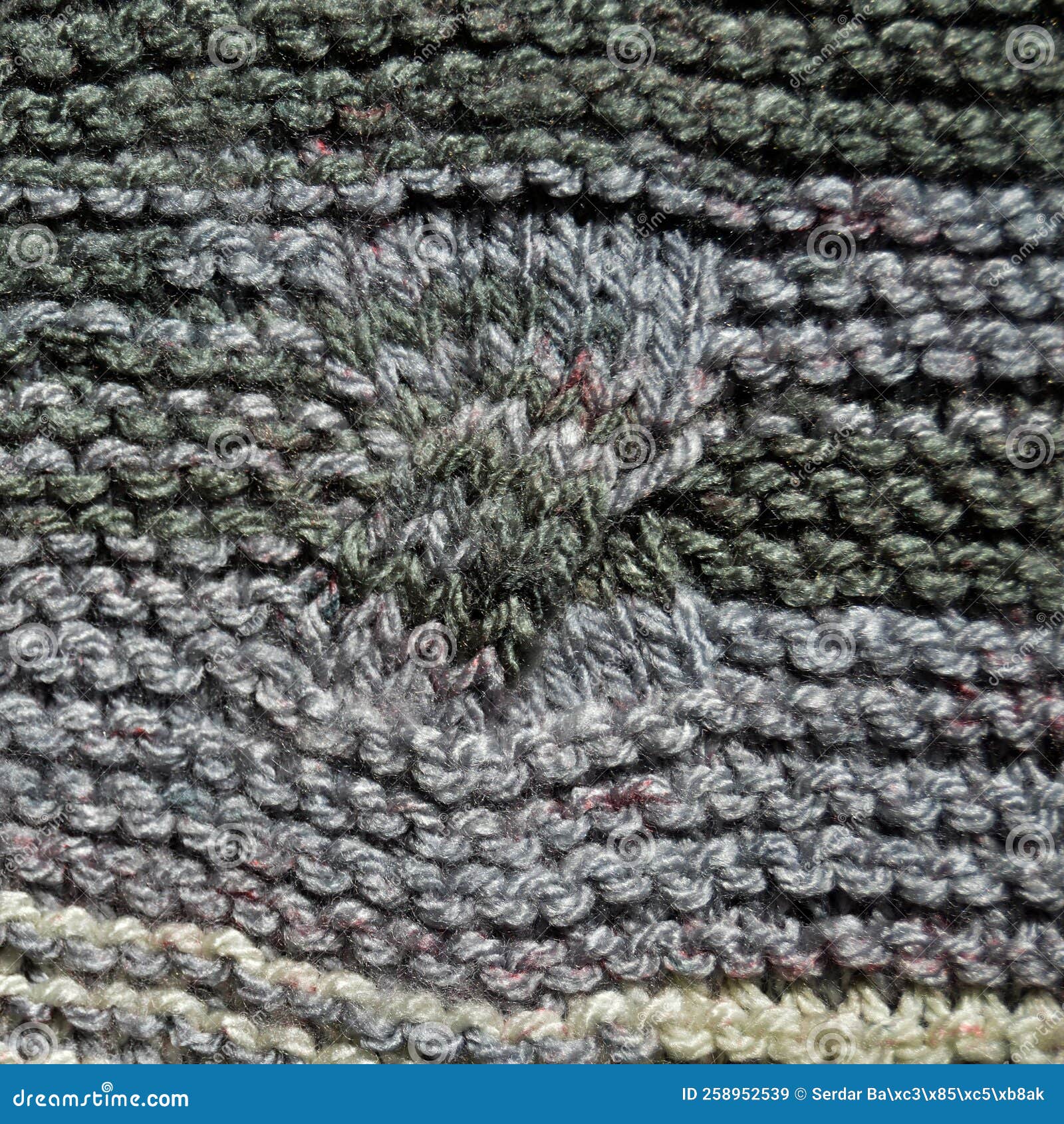 Handmade Knitted Fabric Grey Wool Background Texture Stock Image ...