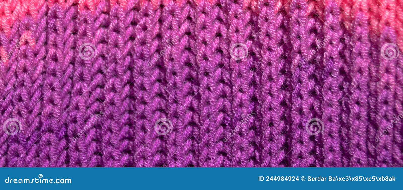 Handmade Knitted Fabric Purple and Pink Wool Background Texture Stock ...