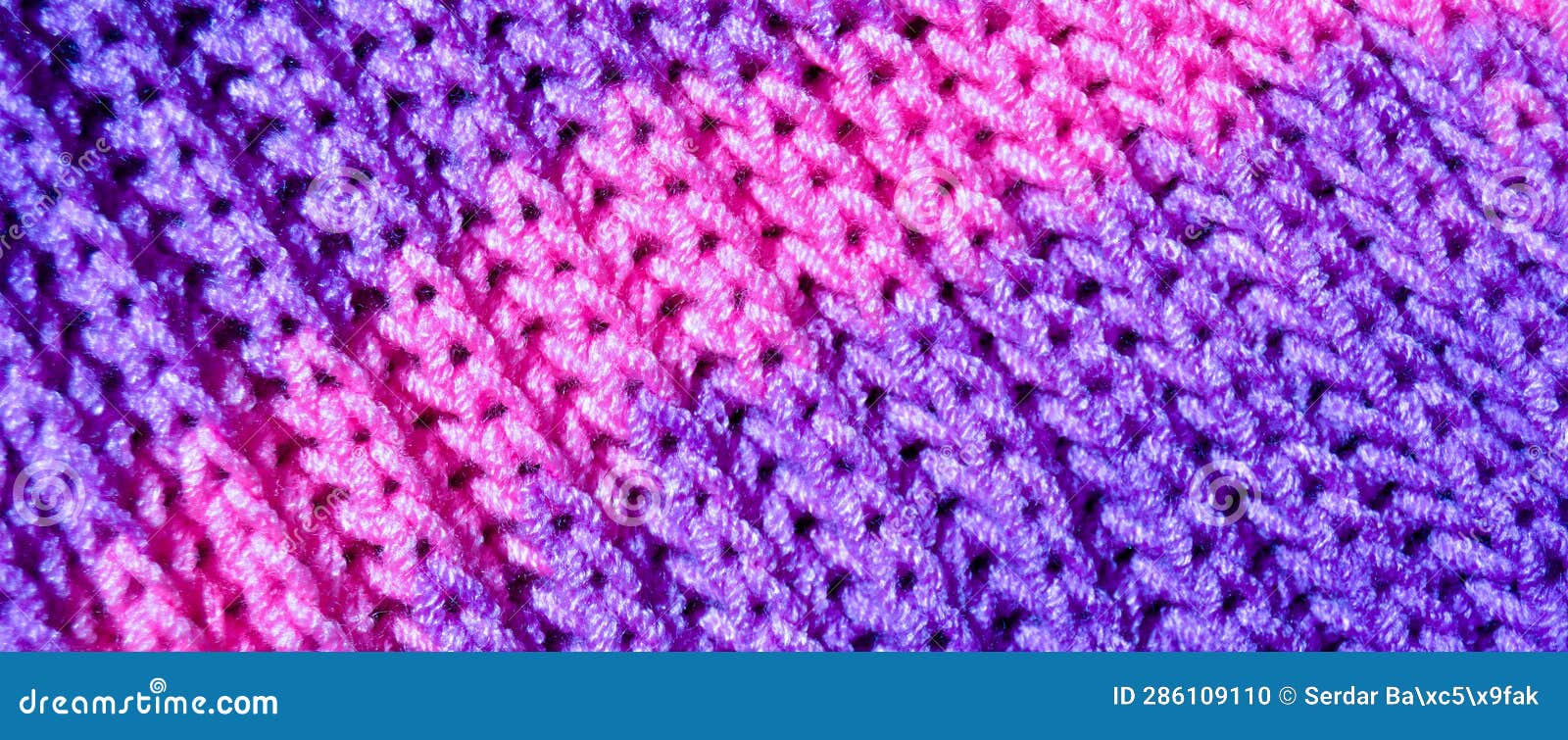 Handmade Knitted Fabric Purple Wool Background Texture Stock Photo ...