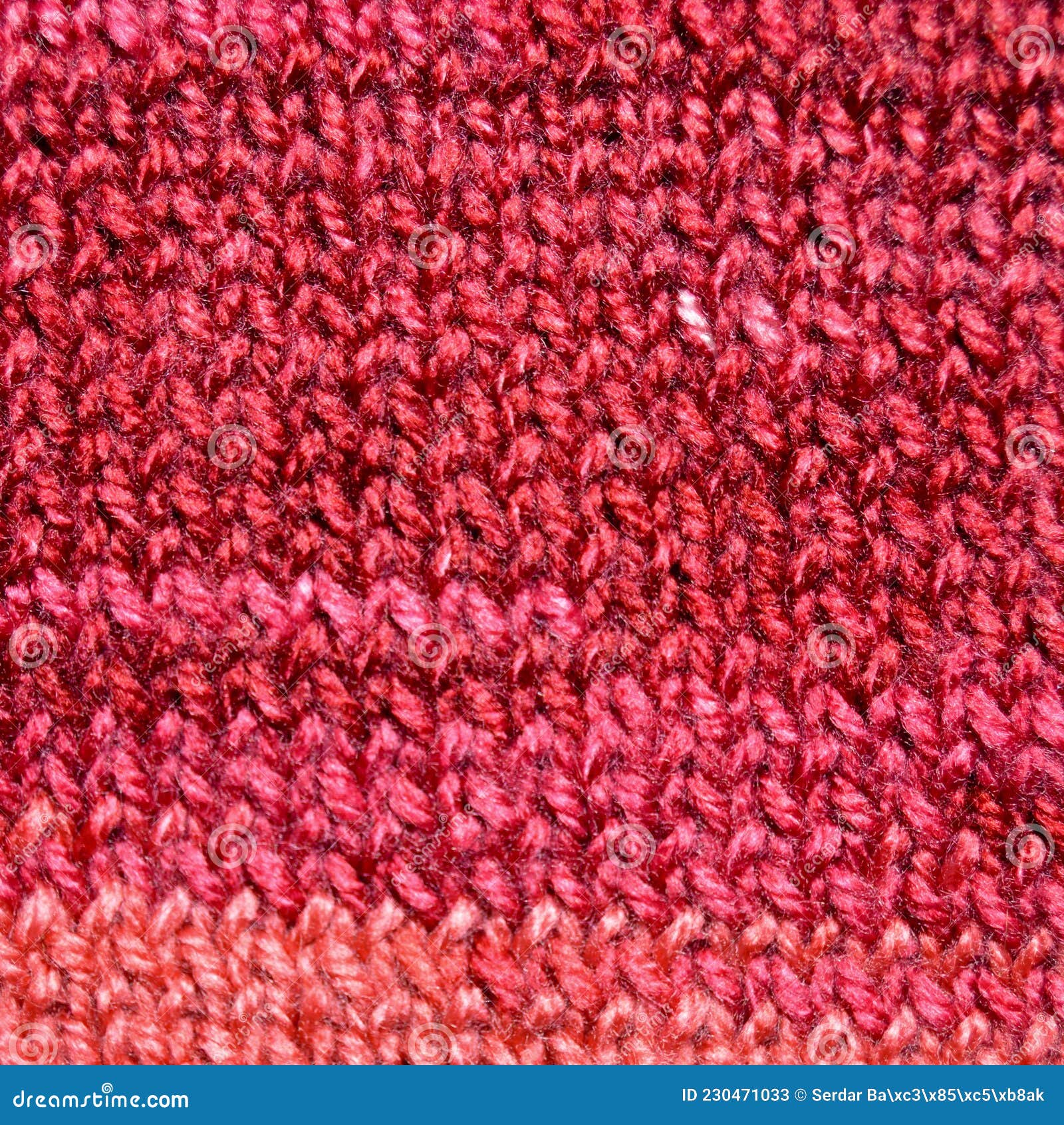 Handmade Knitted Fabric Red Wool Background Texture Stock Image - Image ...