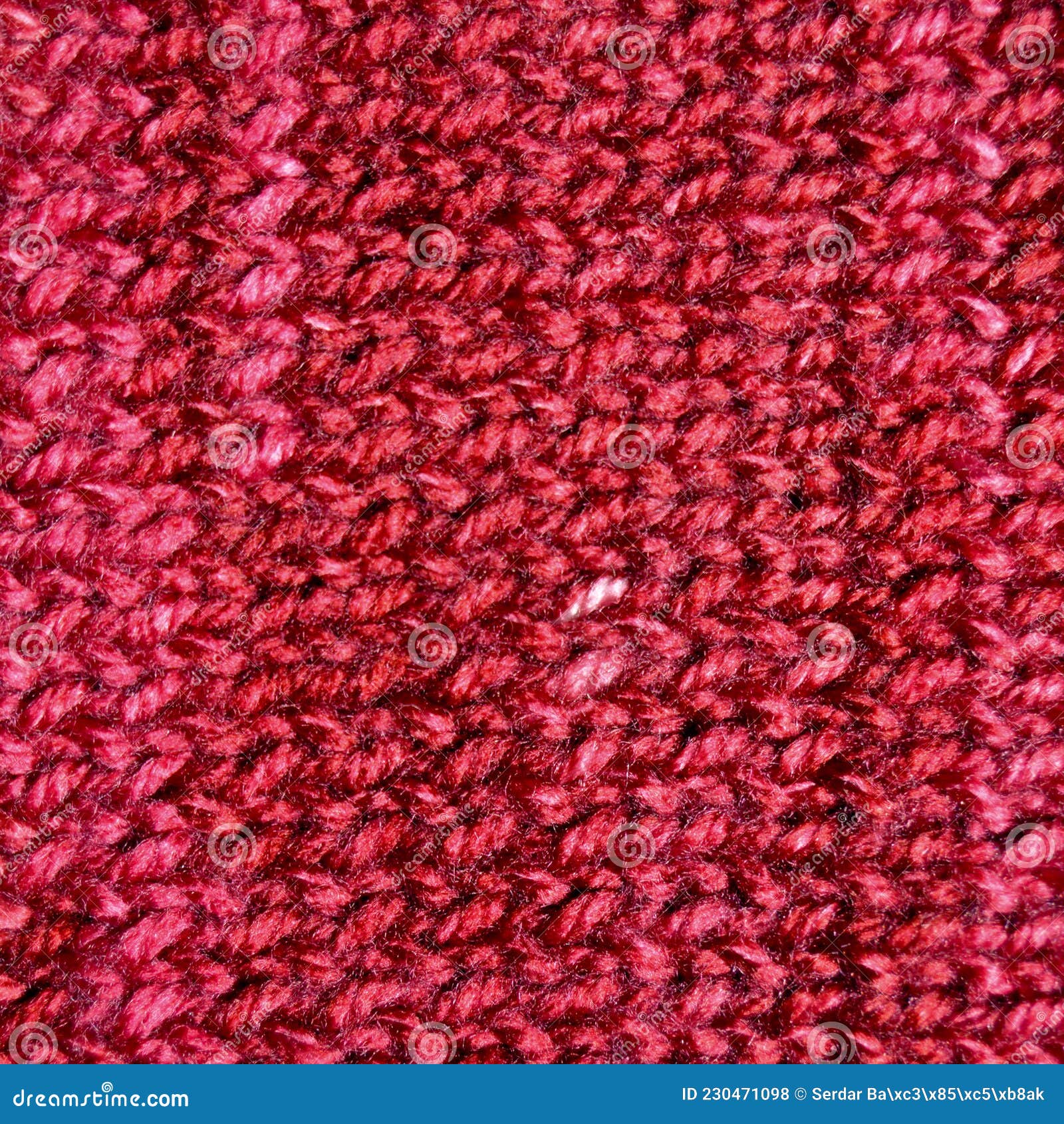 Handmade Knitted Fabric Red Wool Background Texture Stock Photo - Image ...