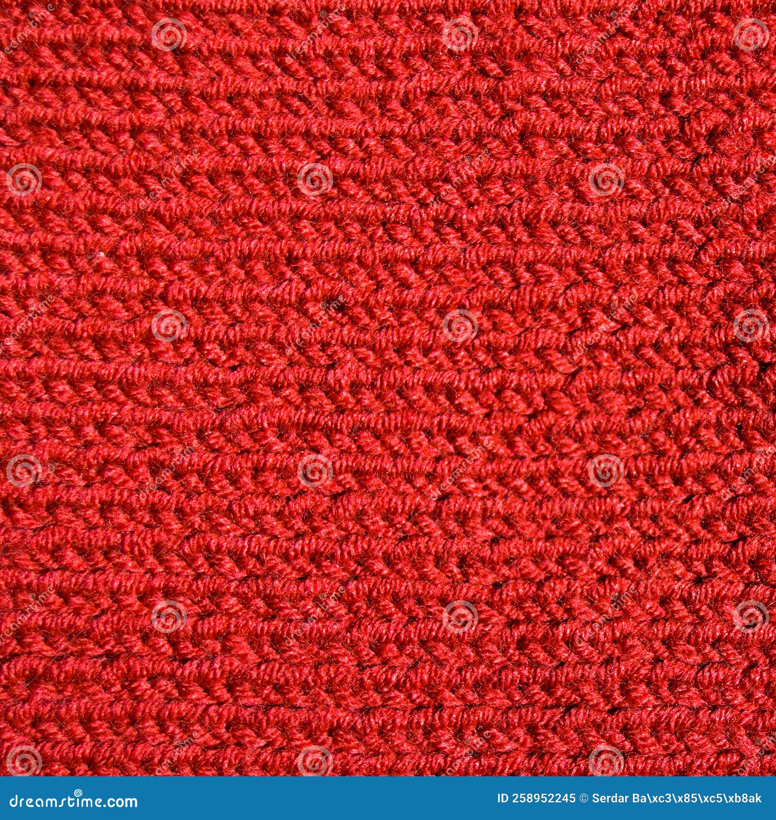 Handmade Knitted Fabric Red Wool Background Texture Stock Image - Image ...