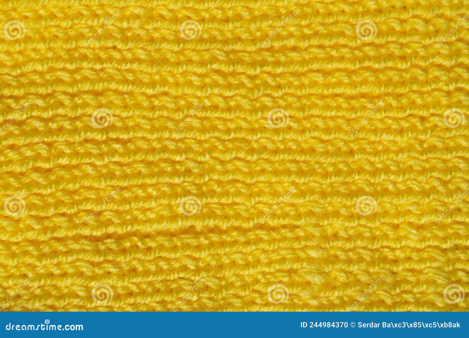 Handmade Knitted Fabric Yellow Wool Background Texture Stock Photo ...