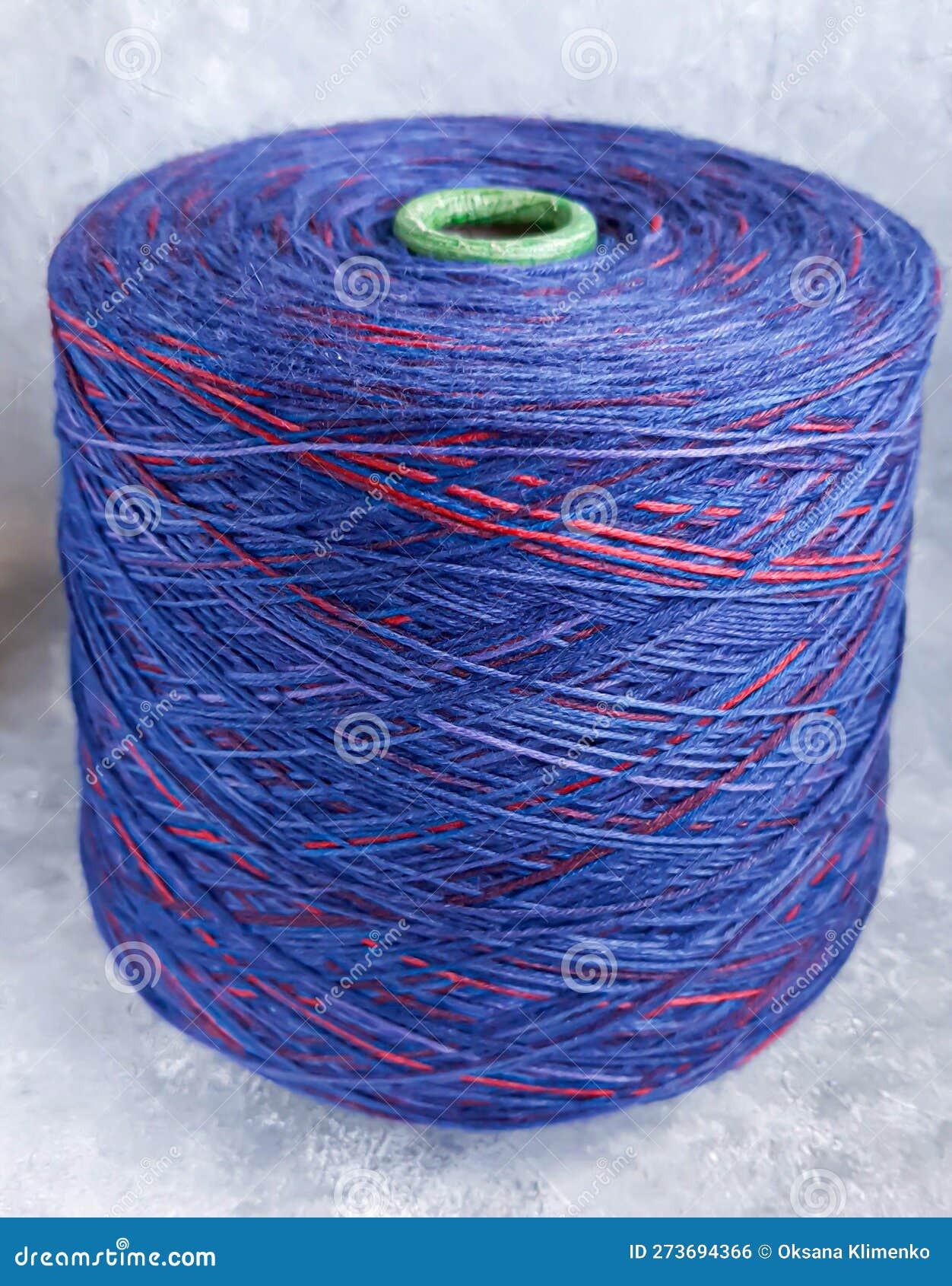 Handmade Knitting Pattern. Knitted Fabric from a Multi-colored Thread ...