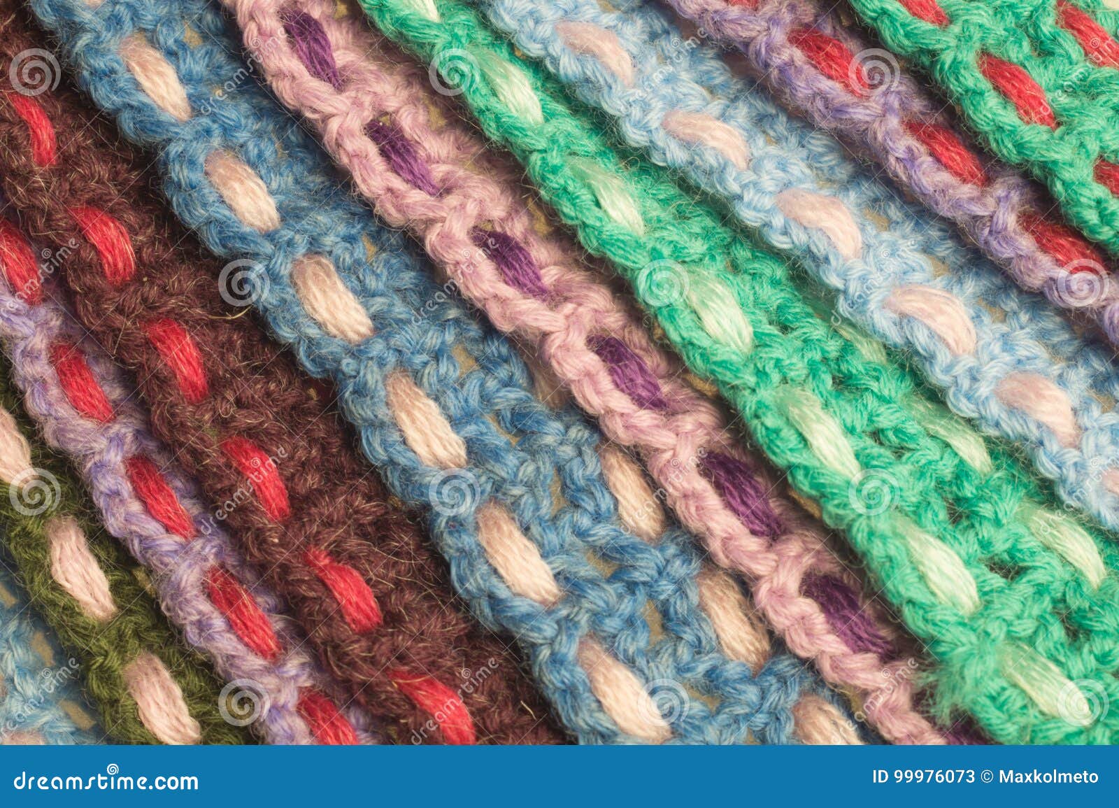 Handmade Kniting Wool Strips Texture Background Stock Image - Image of ...