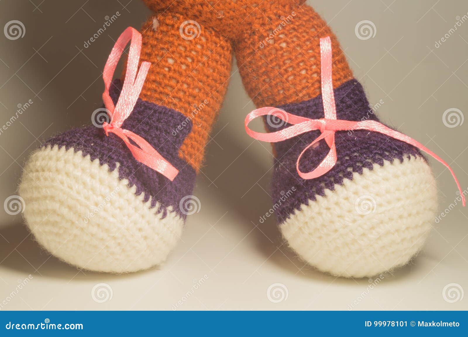 Handmade kniting wool toy stock image. Image of crochet - 99978101