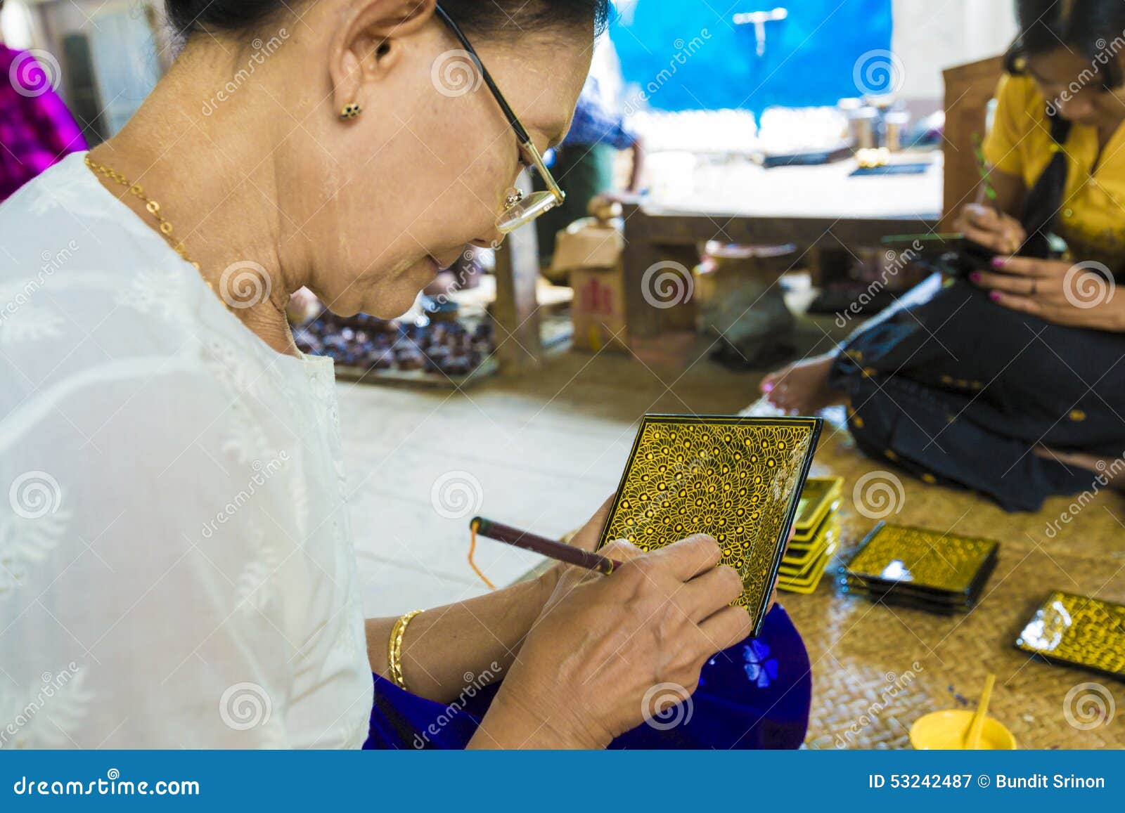 Handmade Lacquer Ware editorial photography. Image of ornament - 53242487