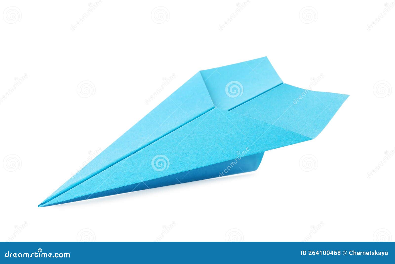 Handmade Light Blue Paper Plane Isolated on White Stock Photo - Image ...