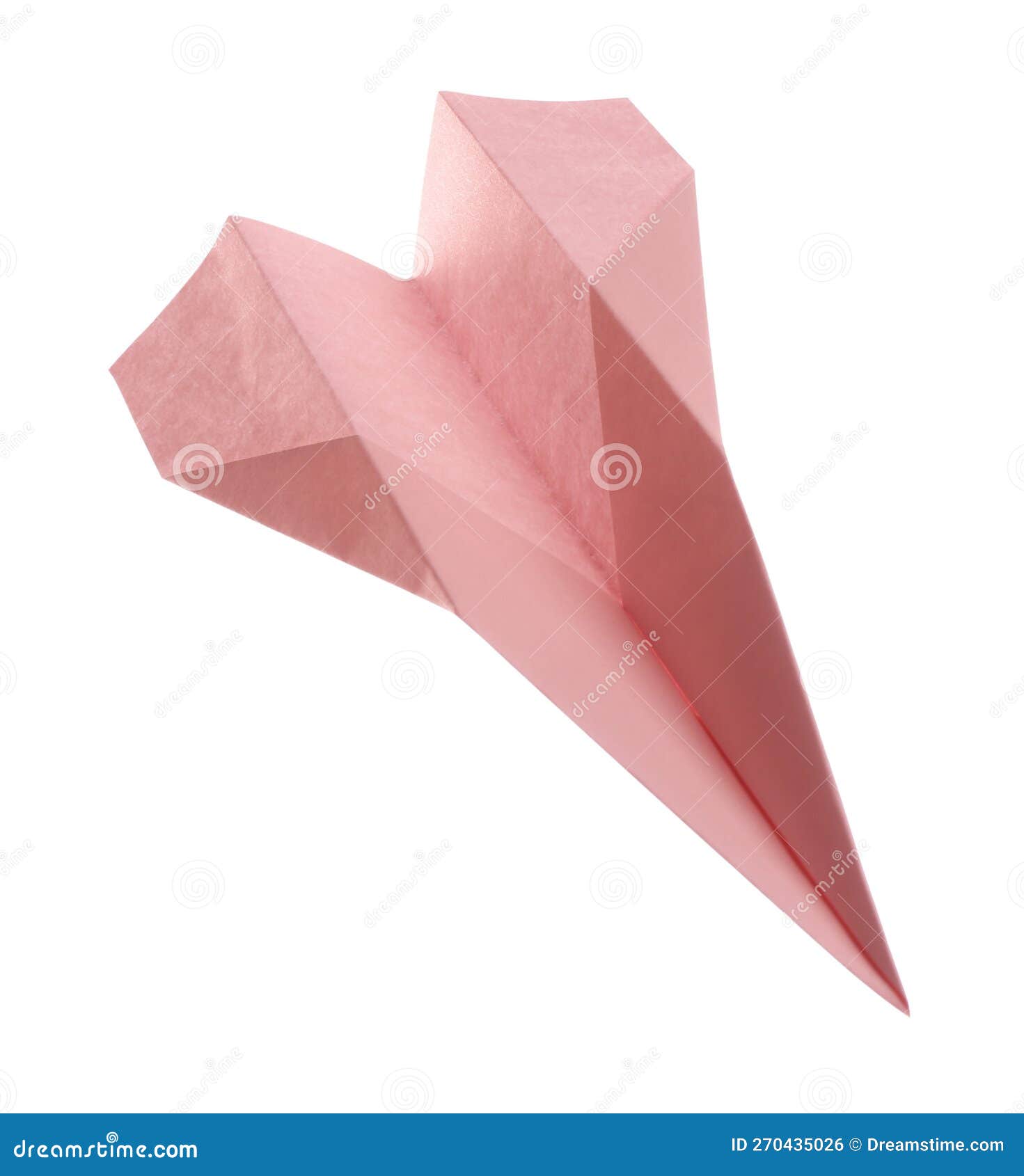 Handmade Light Pink Paper Plane Isolated on White Stock Photo - Image ...