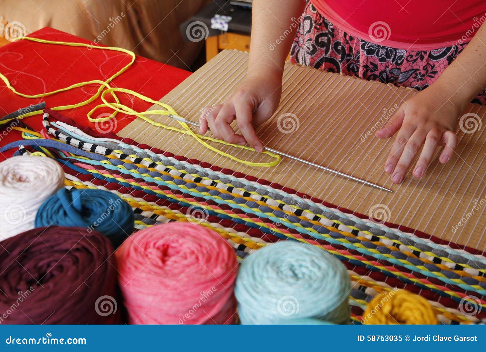 Handmade loom stock image. Image of coil, design, homemade - 58763035