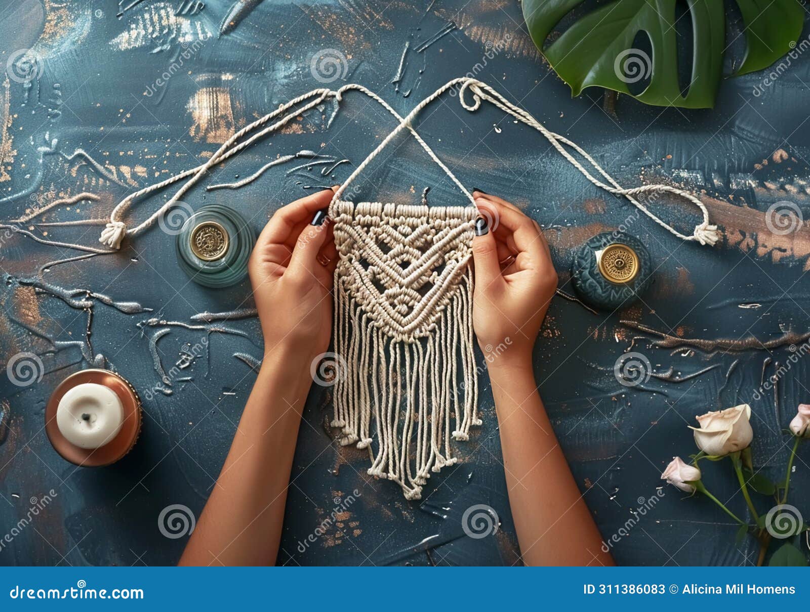Handmade Macramé, Manual Weaving Technique that Uses Elaborate Knots To ...