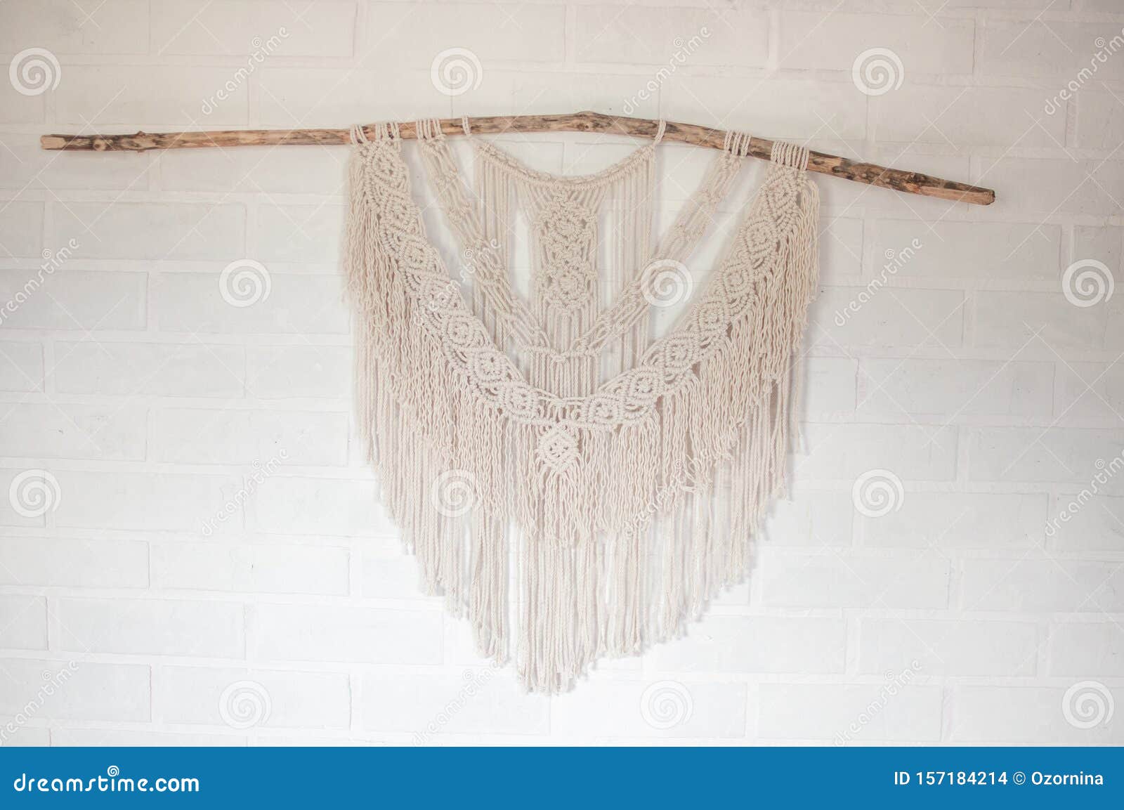 Handmade macrame panno stock photo. Image of home, material - 157184214