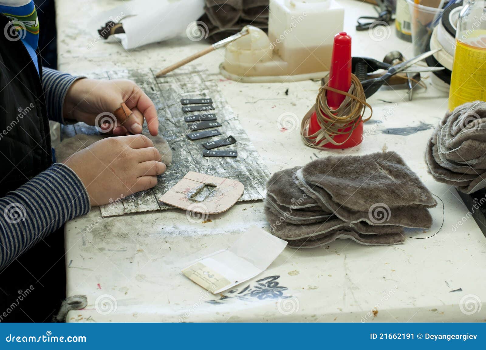 Handmade Manufacture of Footwear Stock Image - Image of shoe ...