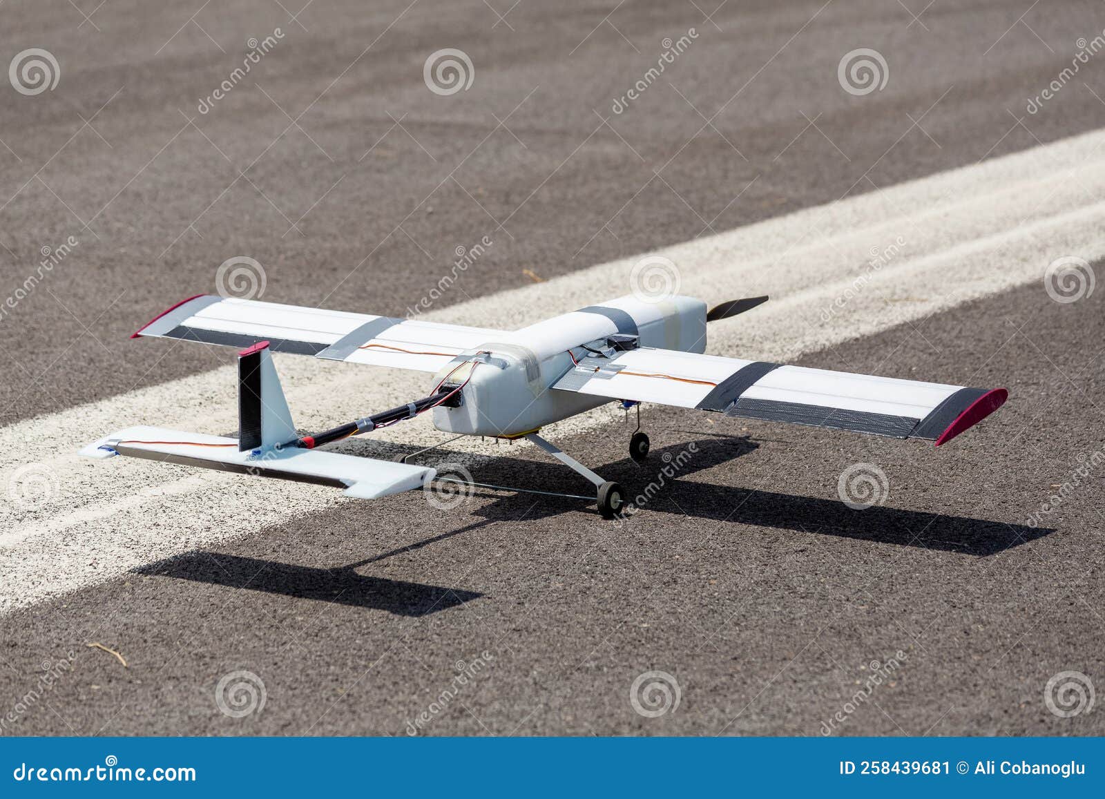 Handmade Model Airplane on the Runway Stock Image - Image of remote ...