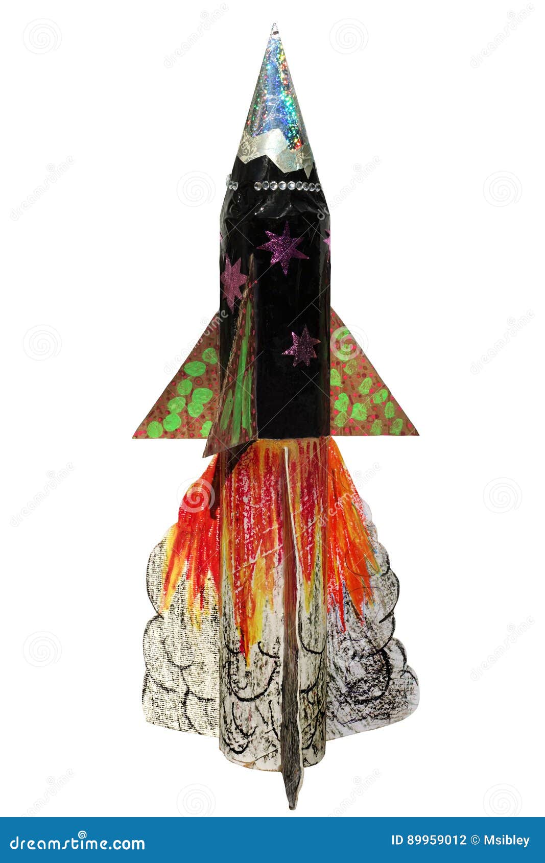 Handmade model rocket stock photo. Illustration of booster - 89959012
