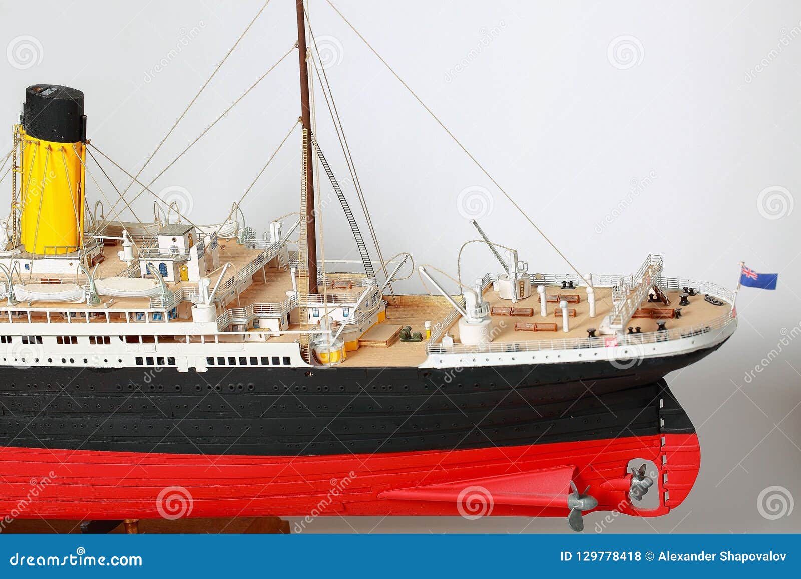 Handmade Model Of Titanic. Beautiful Handmade Model Of Titanic Isolated ...