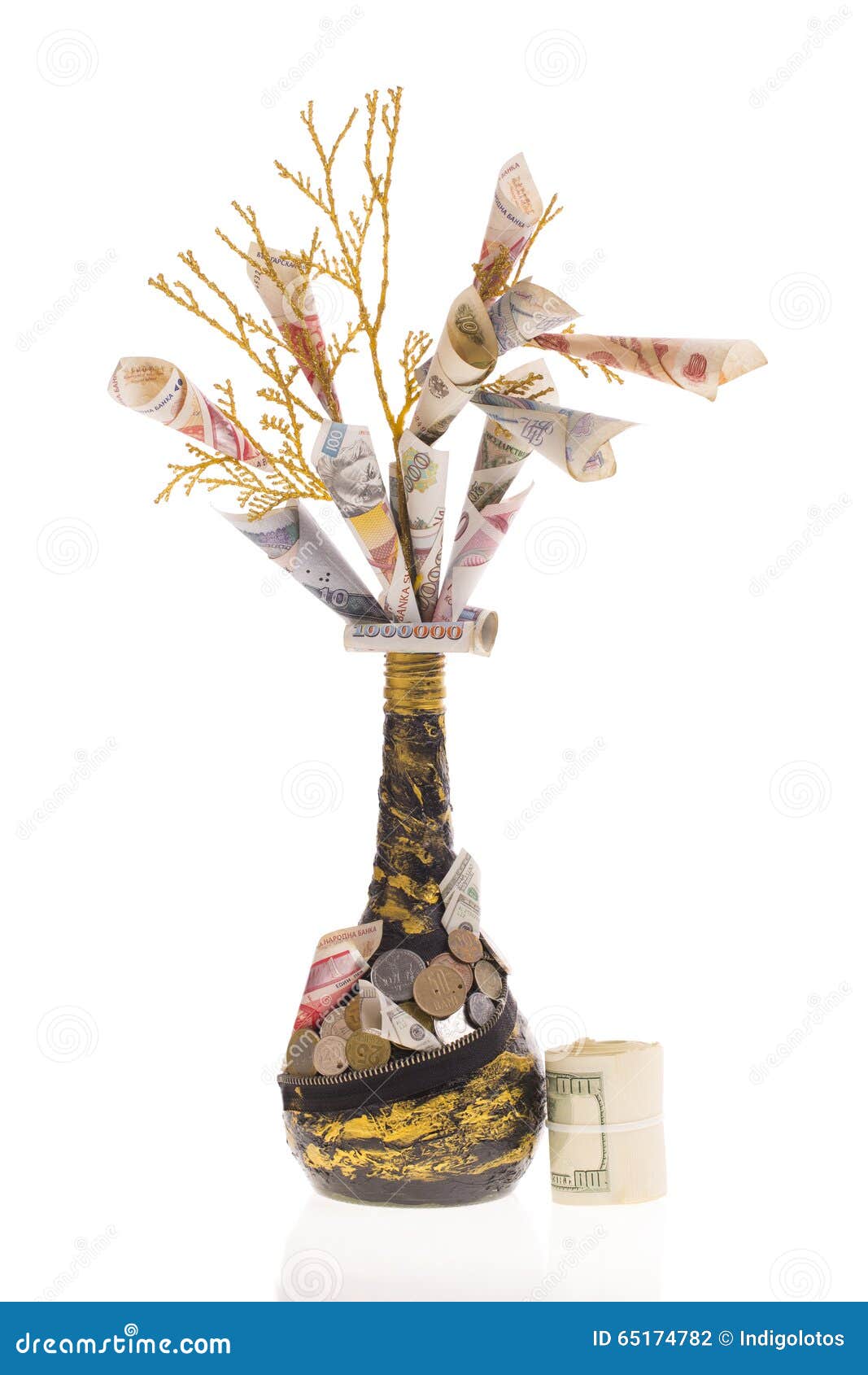 Handmade money tree stock photo. Image of earning, commercial - 65174782